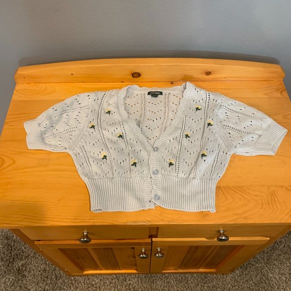 wild fable | Sweaters | Wild Fable Blue Floral Cardigan Size Small ...